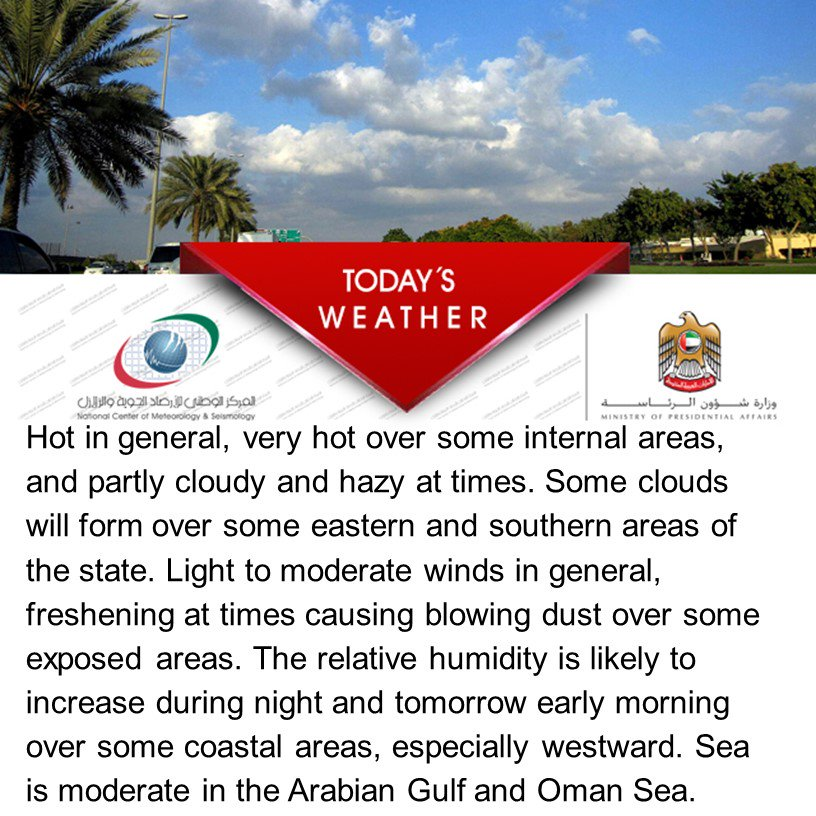 UAE weather update: Hot temperature with fresh winds across the UAE ...