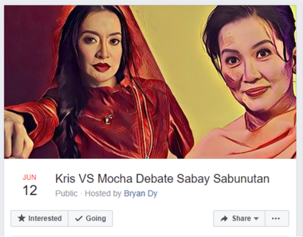 LOOK: 13,000 Filipinos interested to attend ‘Kris vs. Mocha Debate ...