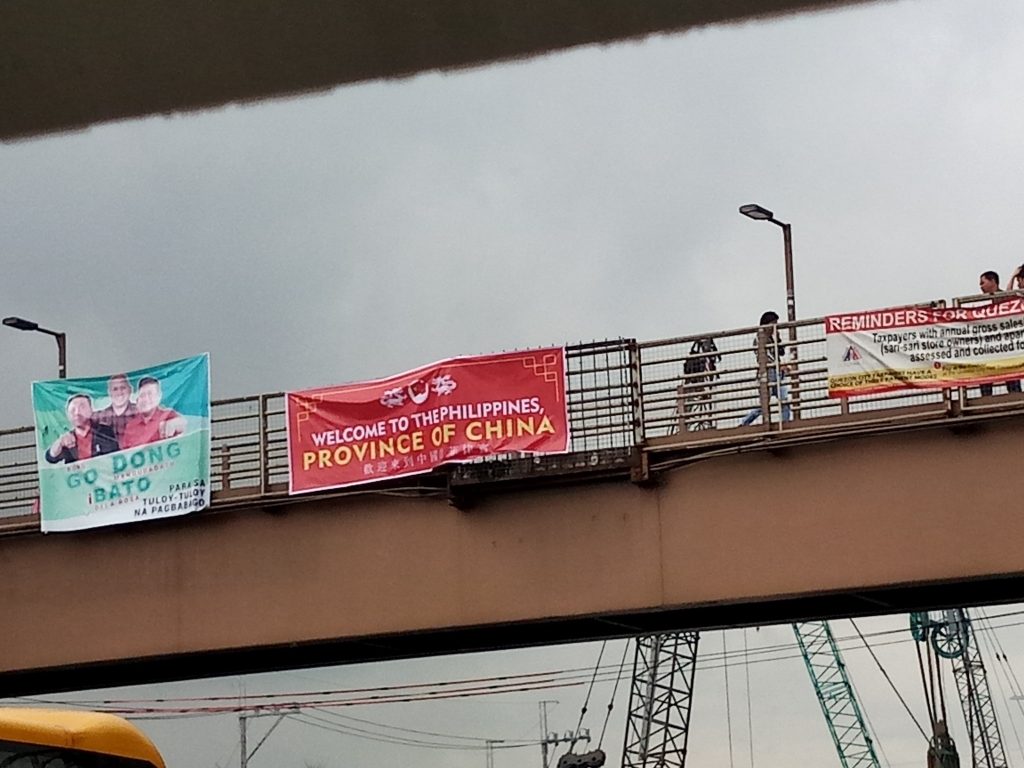 "Welcome to the Philippines, Province of China" banners in Metro Manila ...