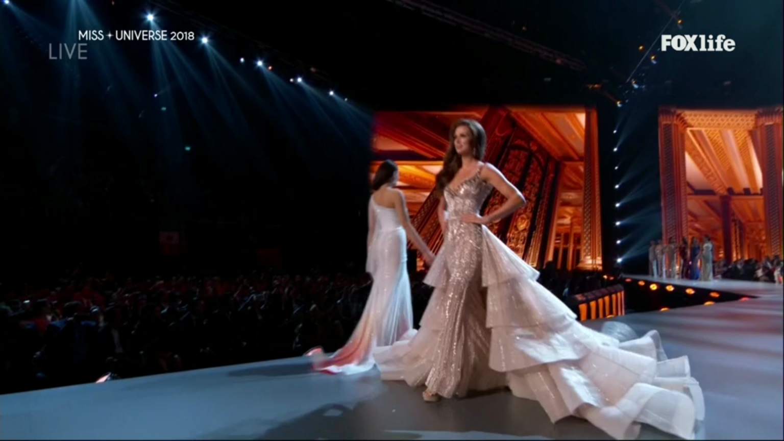 Miss Universe Canada stuns in Michael Cinco dress during evening gown ...