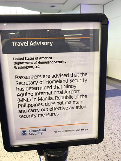 US Homeland Security poses travel advisory vs NAIA - The Filipino Times