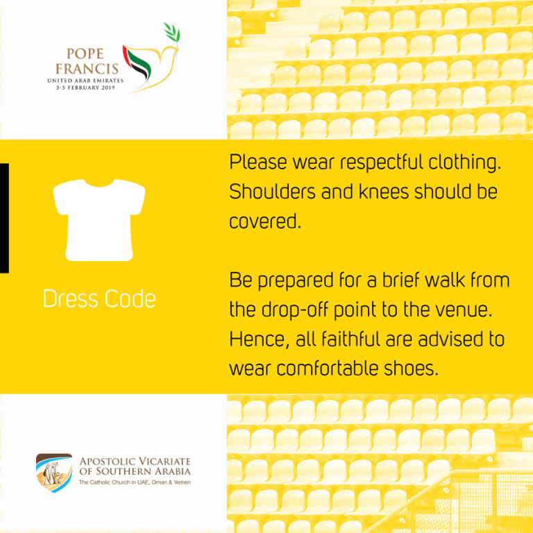 IMPORTANT: Dress code for Papal Mass attendees - The Filipino Times