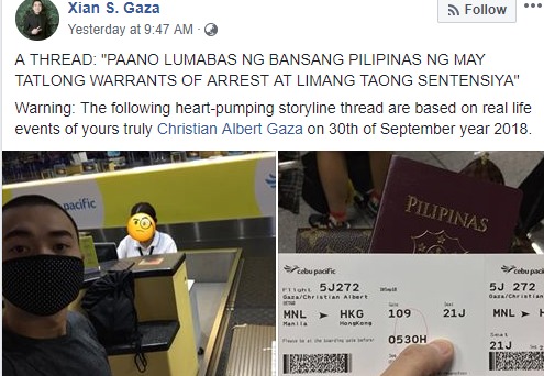 Did Xian Gaza sneak out of PH to escape arrest? | The Filipino Times