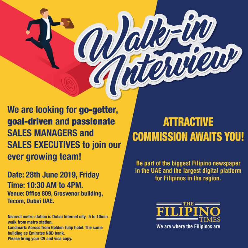 NOW HIRING: The Filipino Times’ top job vacancies of the week powered ...