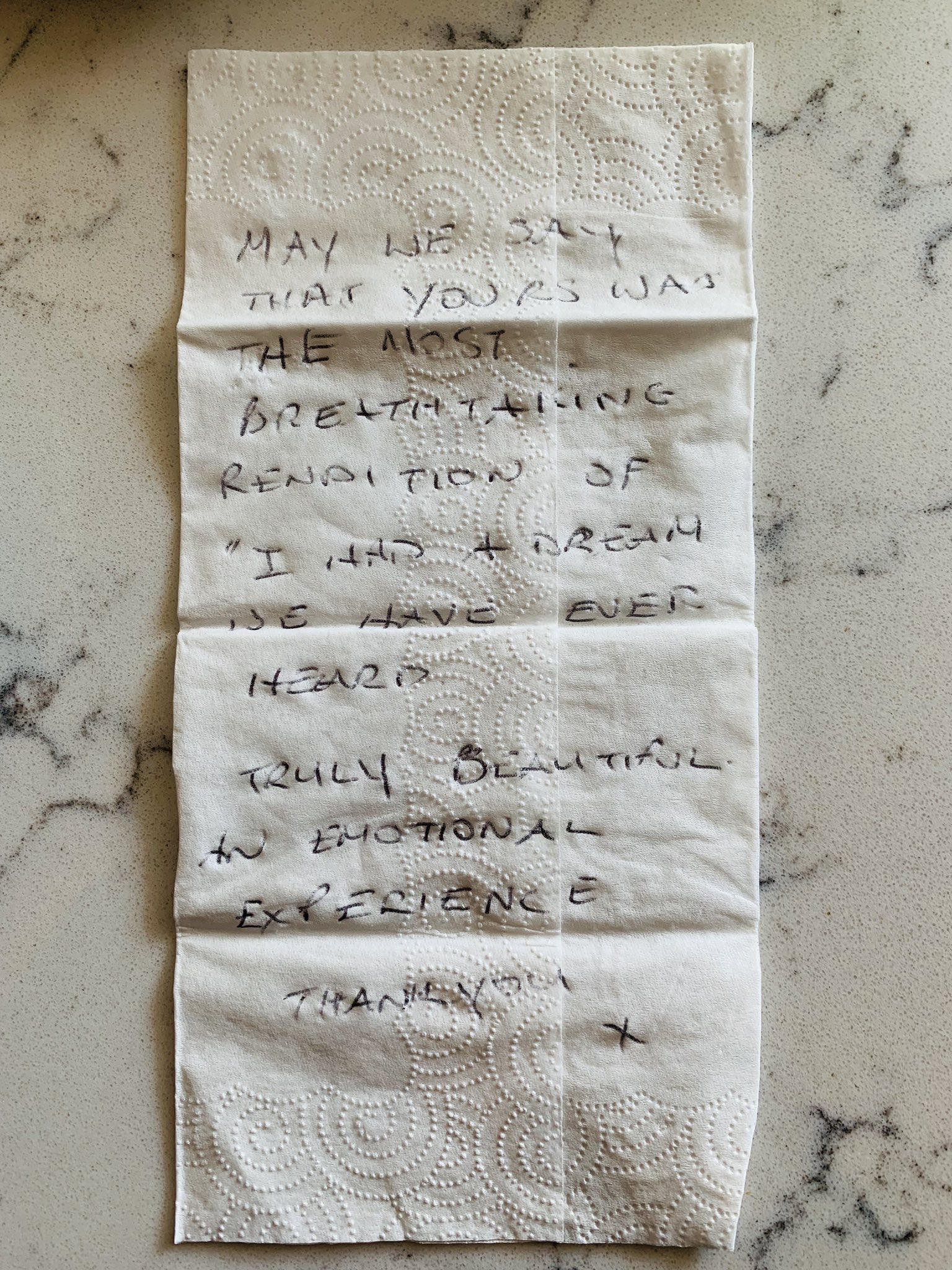 Lea Salonga receives compliment written in a table napkin - The ...