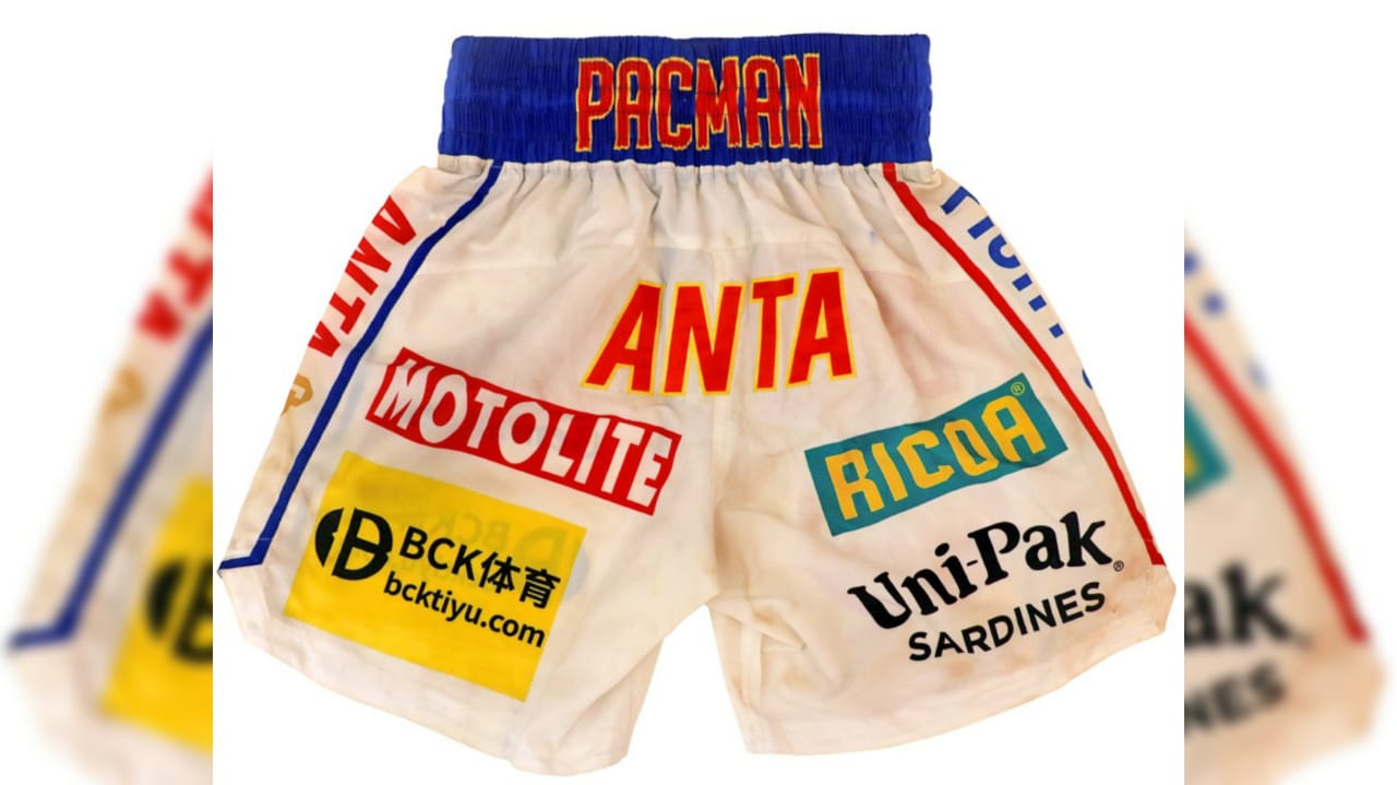 Pacquiao's boxing trunks during Thurman fight up for bidding until July ...
