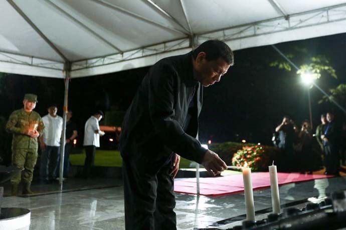 Duterte makes 'late night' visit at Libingan ng mga Bayani after ...