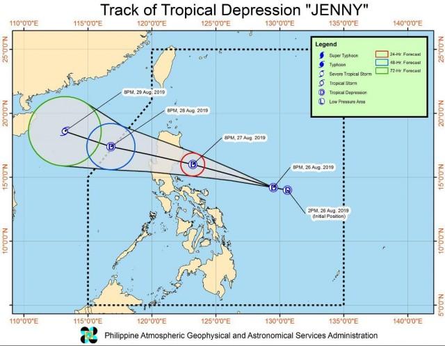 Tropical Depression 'Jenny' slightly accelerates, more areas in Luzon ...