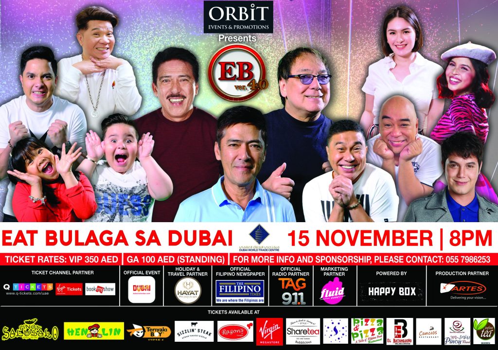 Get your tickets to Eat Bulaga's show in Dubai - The Filipino Times