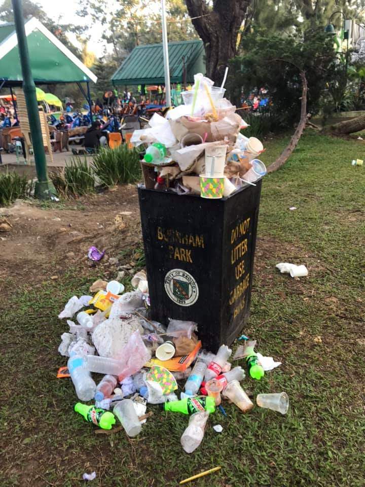 LOOK: Tourists leave piles of trash in Burnham Park - The Filipino Times