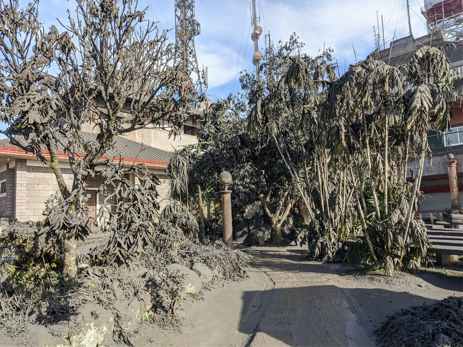 LOOK: Destructive Taal Volcano ashfall turns Tagaytay into gray - The ...