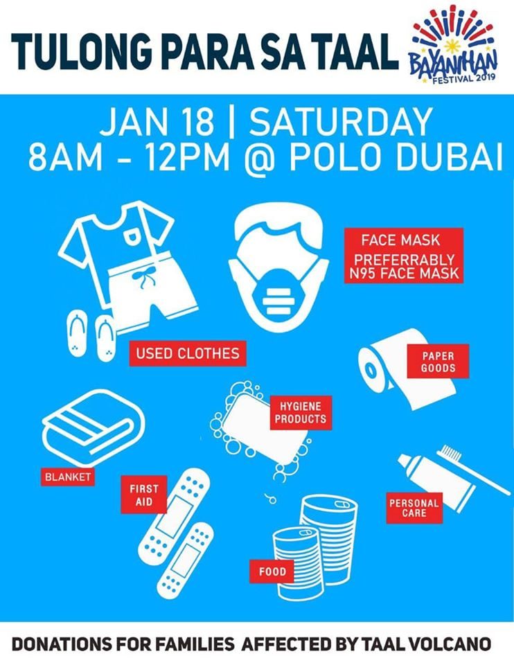 From UAE with love: Filipino community sends aid to Taal victims - The ...