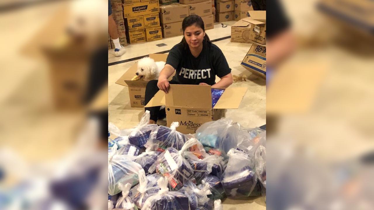 Look: Angel Locsin helps evacuees of Taal eruption - The Filipino Times