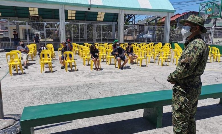 LOOK: Curfew violators in Parañaque sit under scorching sun as ...