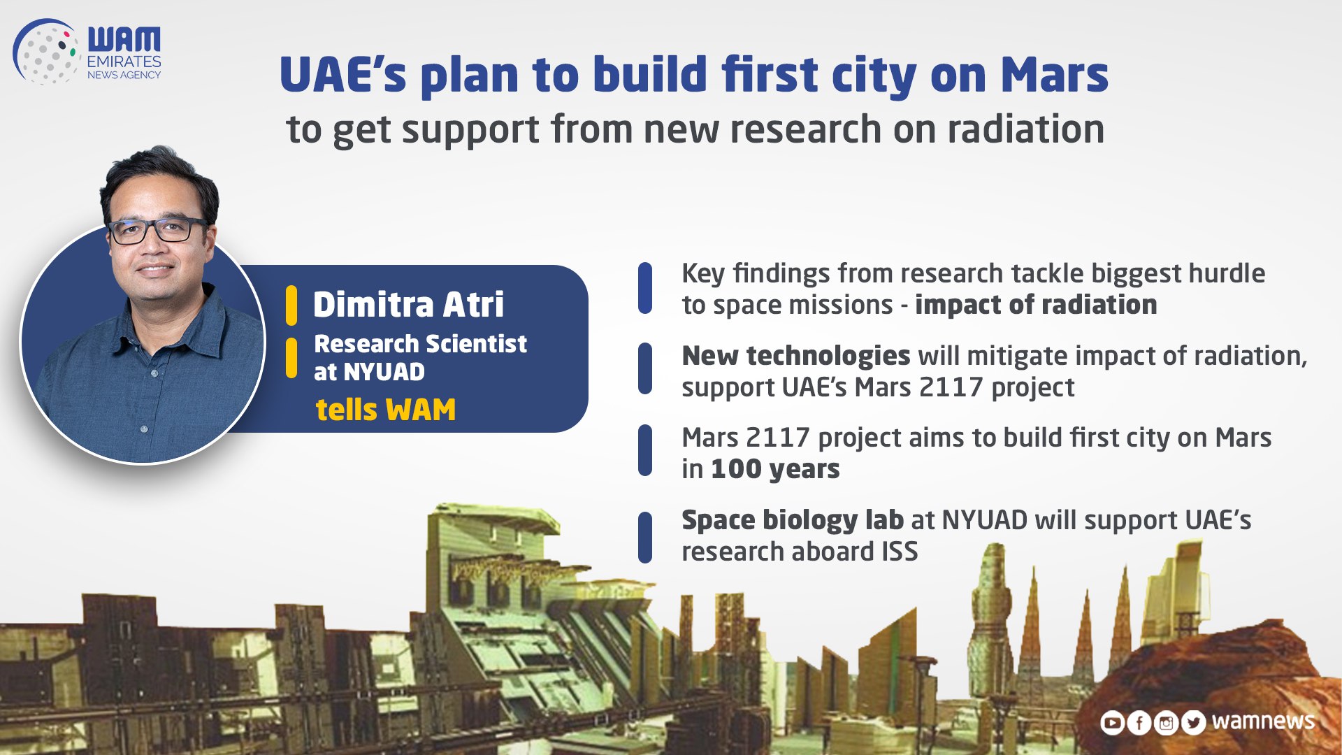 Radiation research to help UAE’s planned city on Mars - The Filipino Times