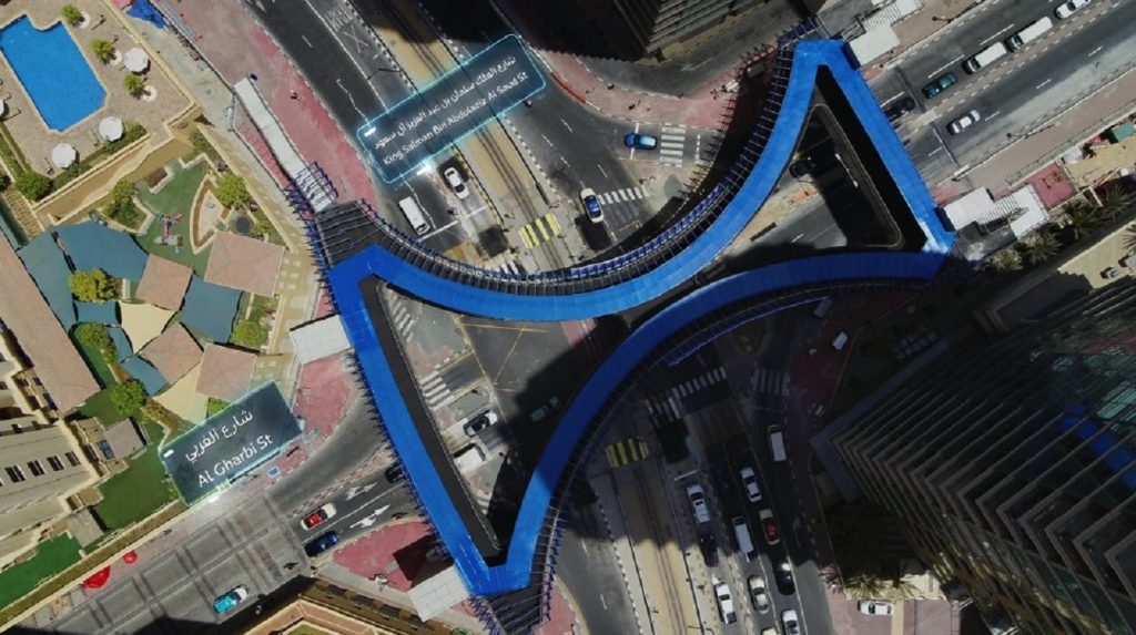 LOOK: Dubai's first-ever 4-directional pedestrial bridge now open - The ...