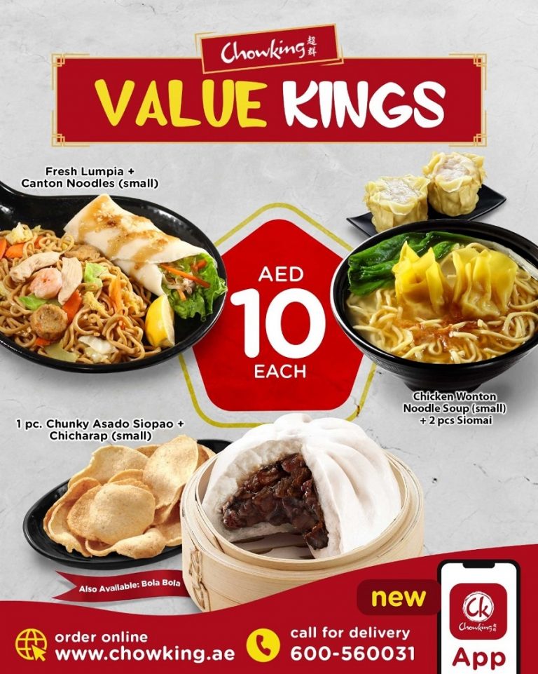 Fulfill your cravings with filling meals from Chowking for only AED10 ...