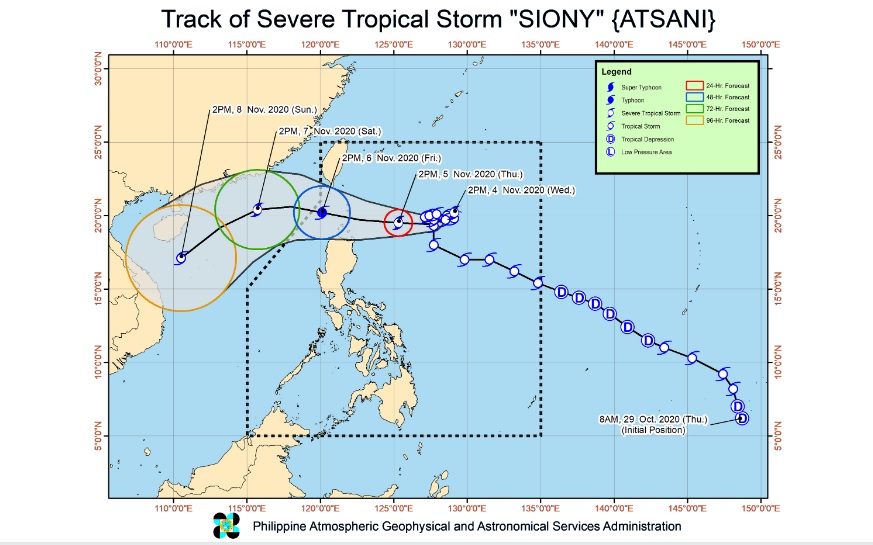 LOOK: Typhoon 'Siony' now a 'Severe Tropical Storm', threatens Batanes ...