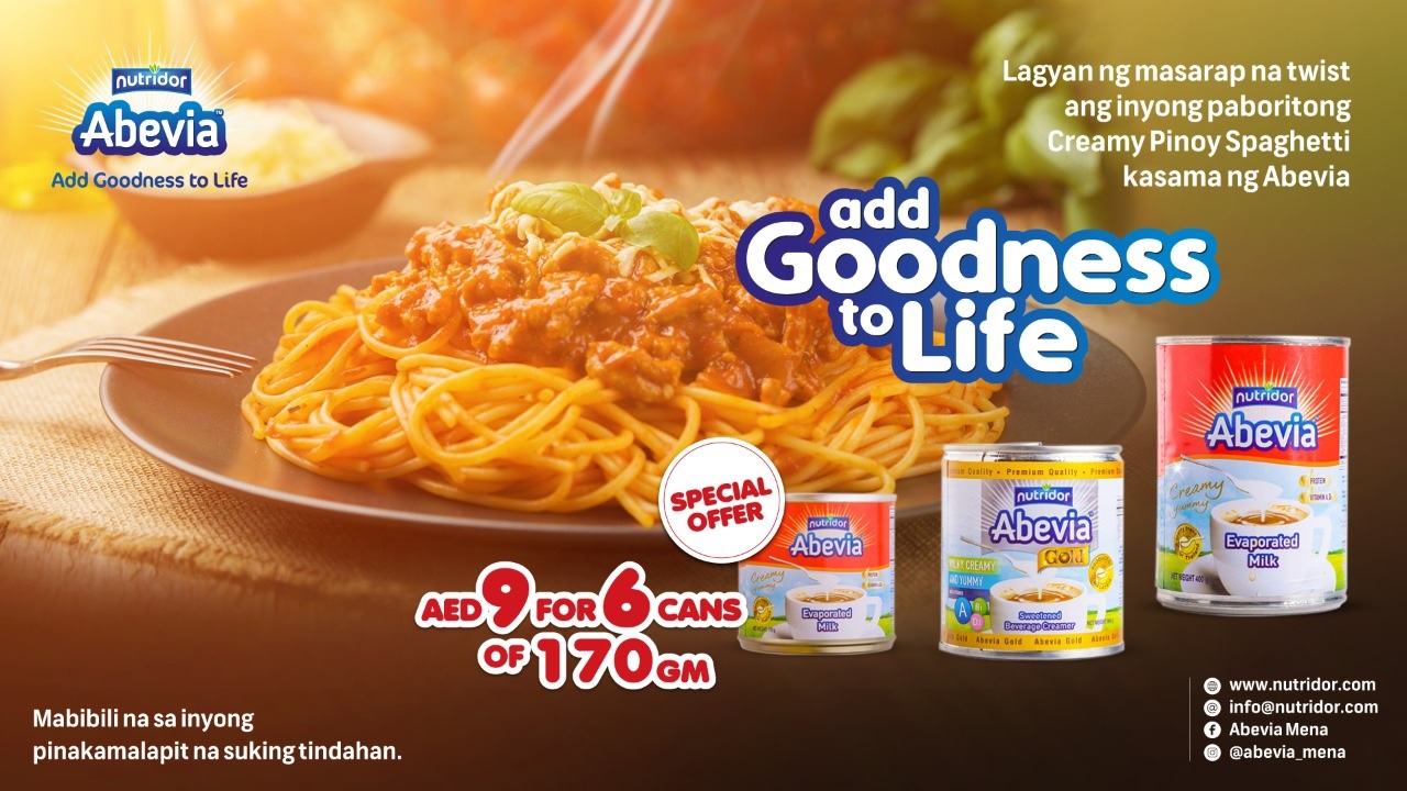 Filipino meriendas with a twist: Creamy Pinoy Spaghetti ala Abevia ...