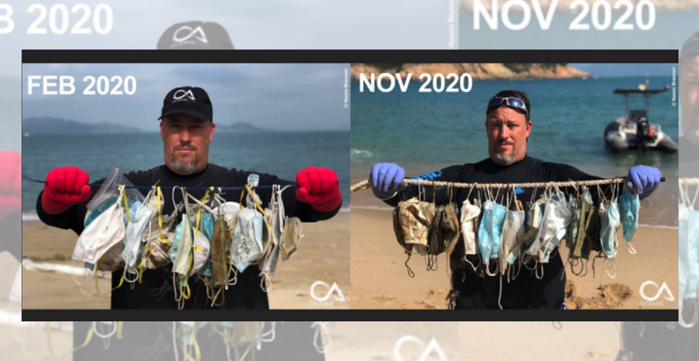Marine plastic pollution surges with estimated 1.56 billion face masks ...