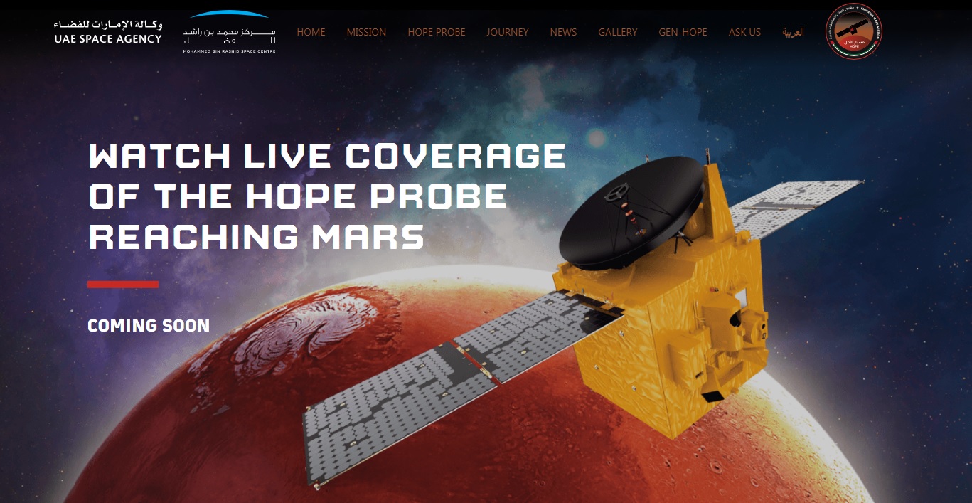 Hope Probe: UAE's live coverage to begin stream at 7:00 pm - The ...