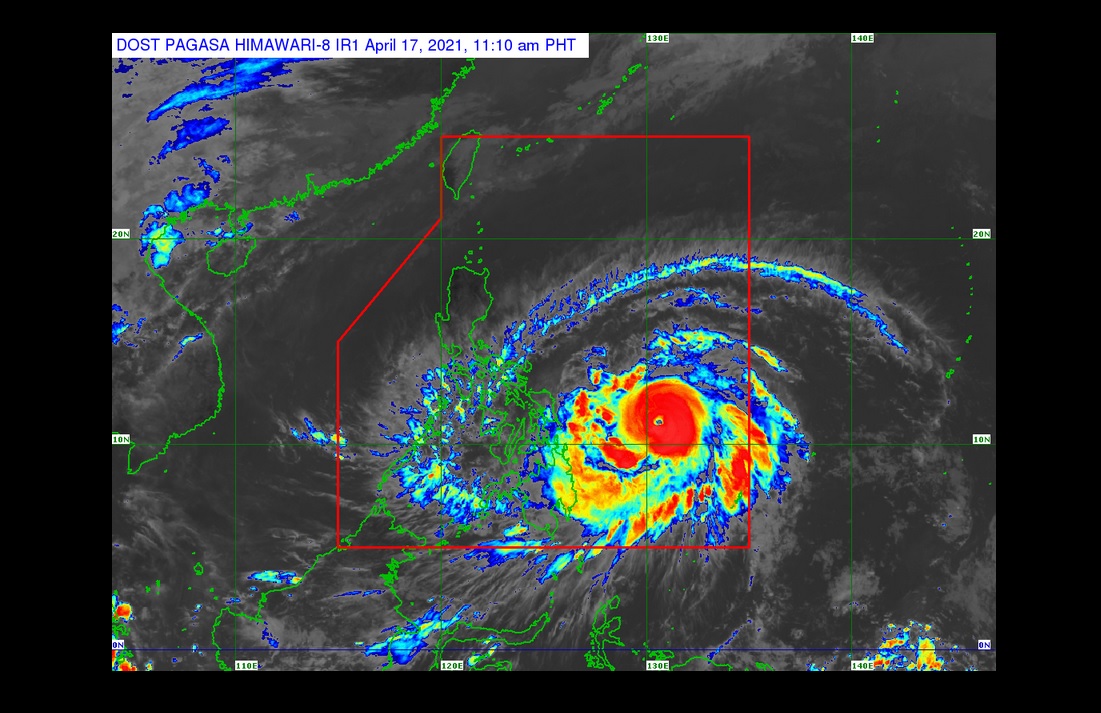 Typhoon Bising slightly intensifies, signal no.1 raised over 14 areas - The Filipino Times