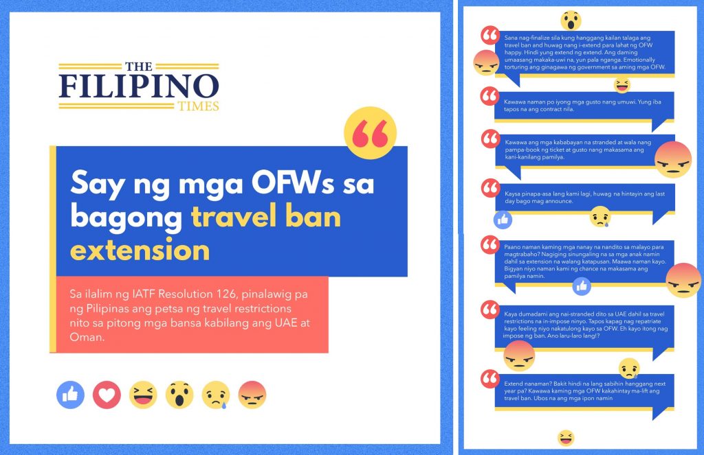 Travel ban extension: A sad day for stranded OFWs in the UAE - The ...