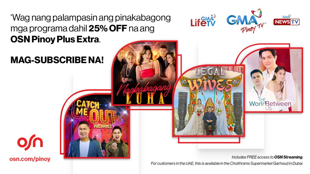 Watch popular Filipino shows with discounted rates at OSN Pinoy Plus ...