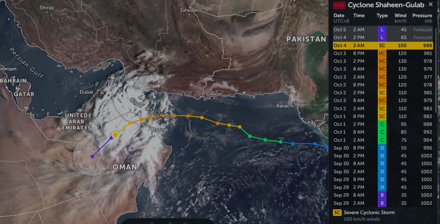UAE prepares as cyclone Shaheen nears landfall - The Filipino Times