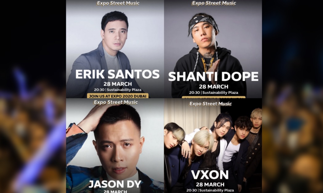 Filipino performers Erik Santos, Shanti Dope, Jason Dy, and VXON to ...