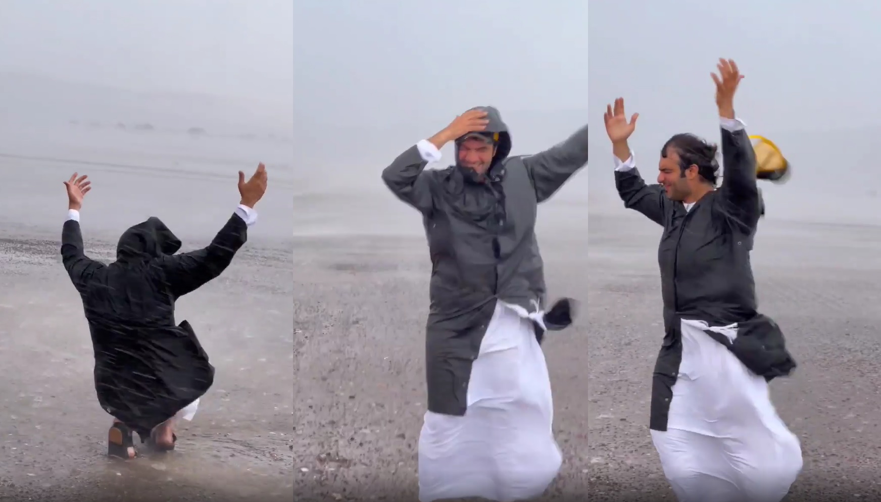 WATCH: Storm nearly blows away a man in Al Ain - The Filipino Times