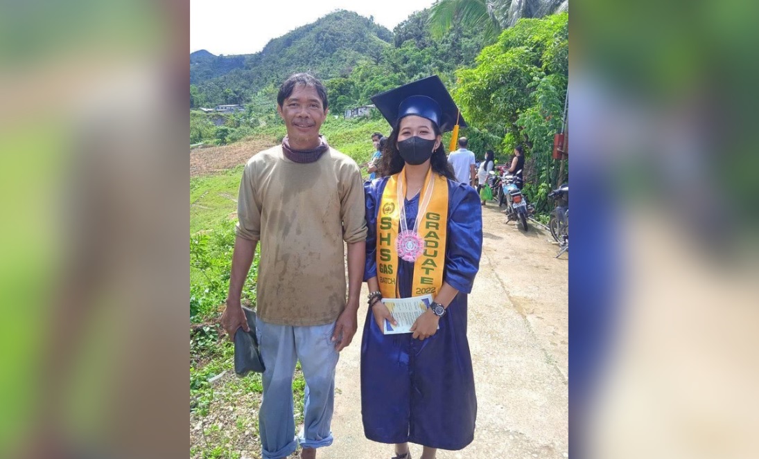 LOOK: Filipina student’s graduation photos with father despite his ...