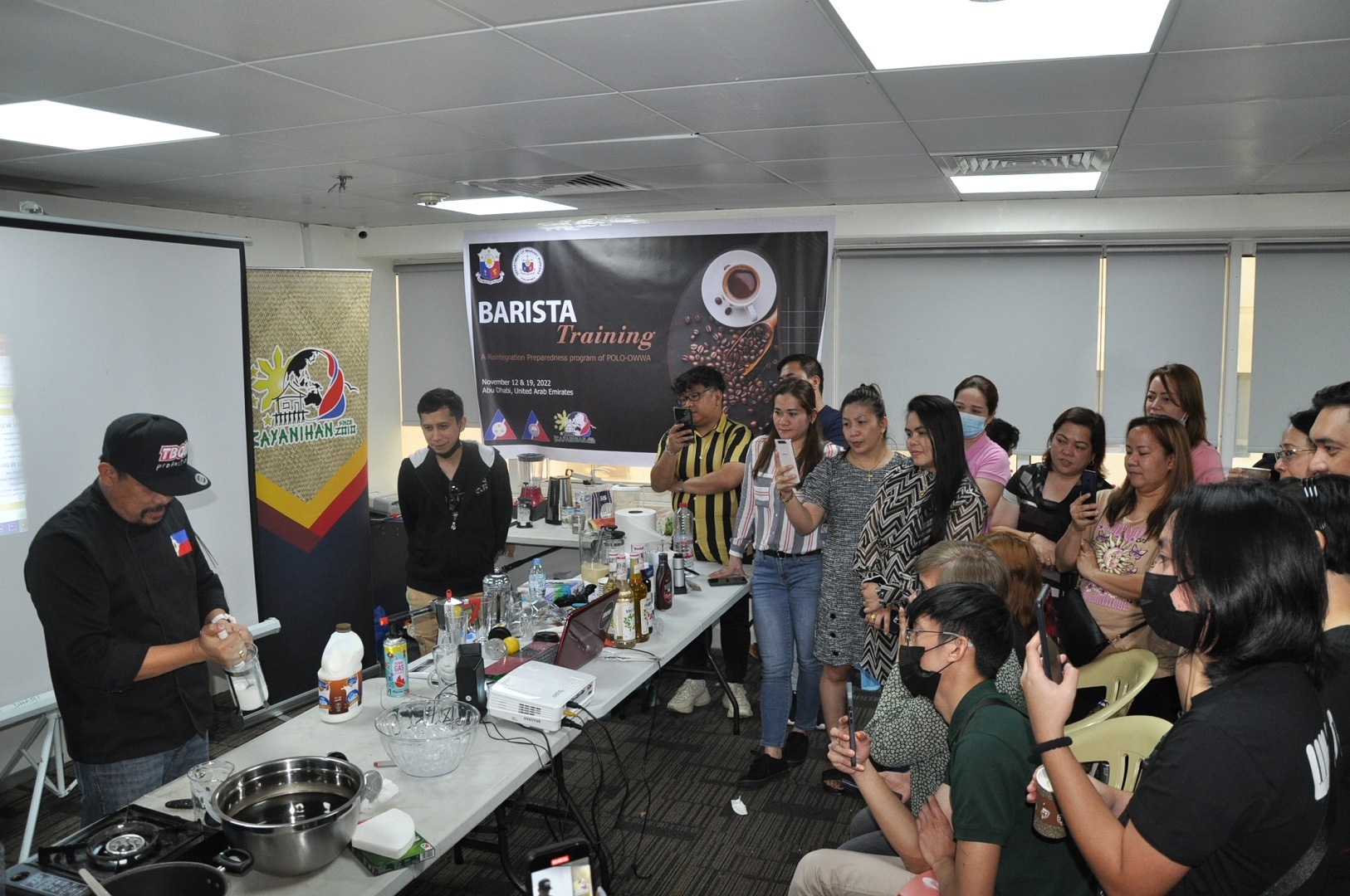 LOOK: POLO-OWWA Abu Dhabi conducts Barista training for OFWs - The ...