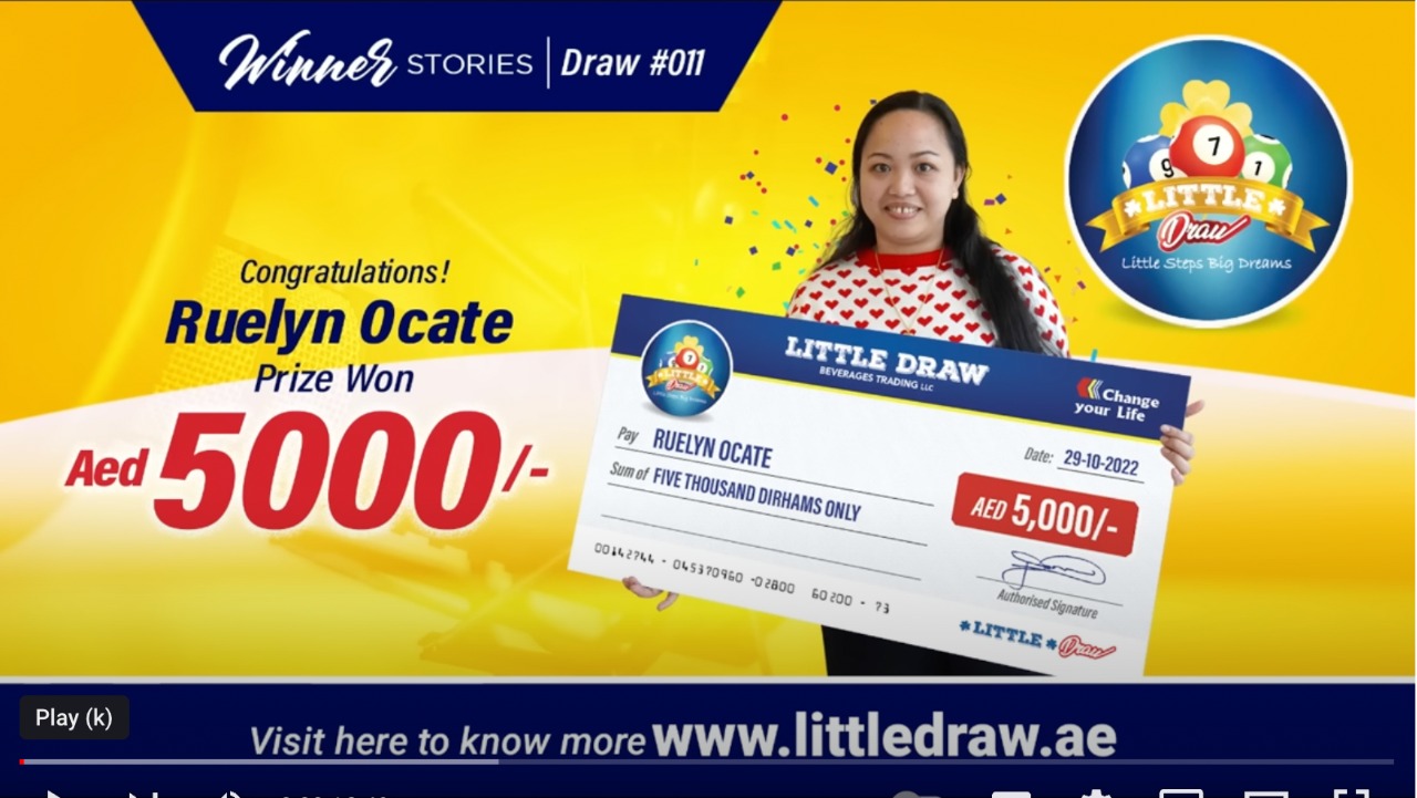 Pinay wins Dh5000 after participating with only Dh20 in Little Draw ...
