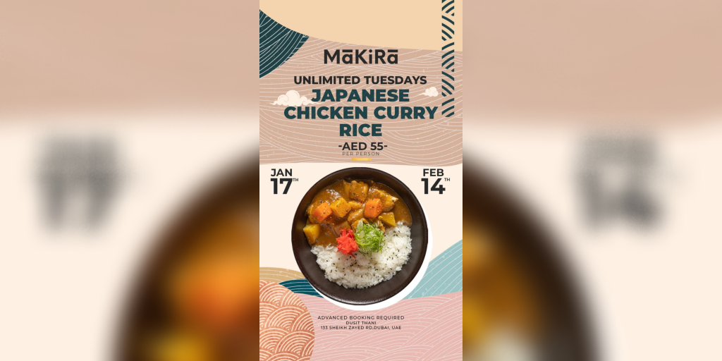 Enjoy Unlimited Japanese Chicken Curry Rice in Makira every Tuesday ...