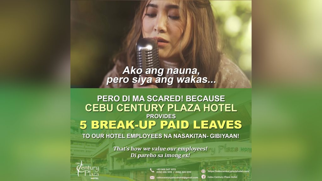 Cebu hotel offers five-day break up leaves for employees - The Filipino ...