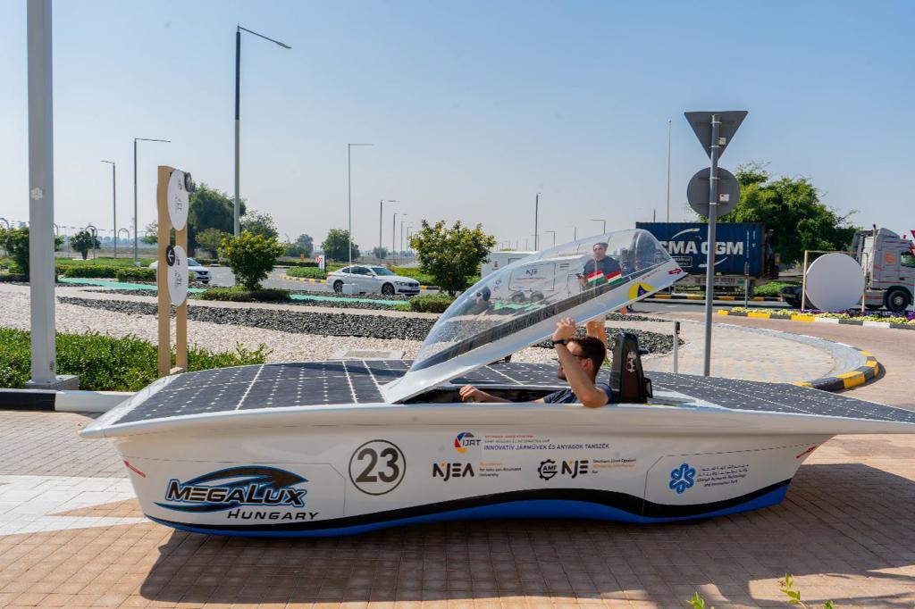 LOOK: Sharjah showcases 'Megalux' solar powered racing car - The ...