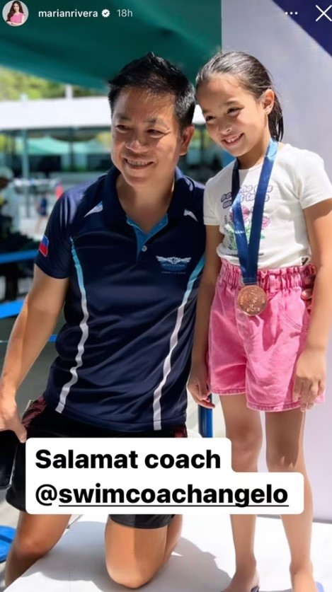 Zia Dantes bags bronze medal for swimming, Marian a proud mom - The ...