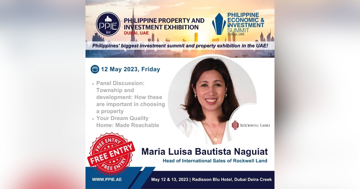 Maria Luisa Bautista Naguiat to highlight Rockwell Land’s 790-dirham ...