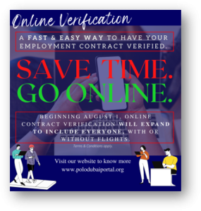 Contract Verification Guide: Labor Attaché Atty. John Rio Bautista bares options for verifying ...