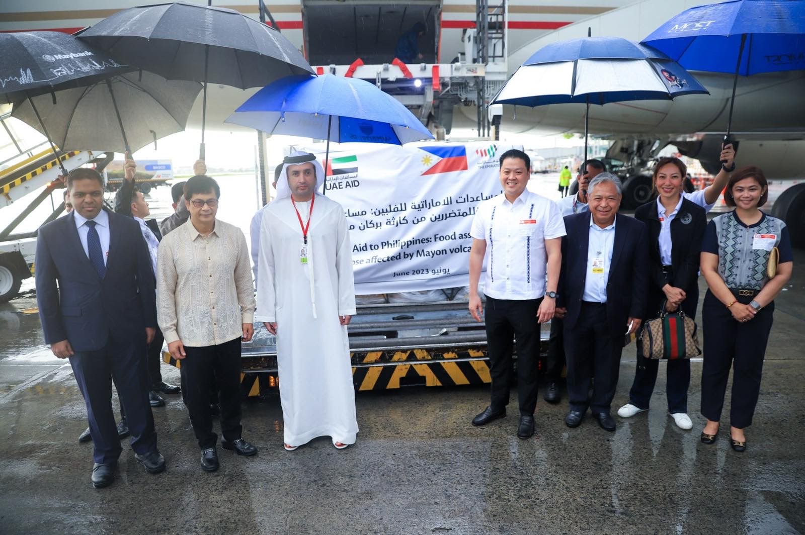UAE turns over 50 tons of humanitarian aid to DILG and DSWD for Mayon ...