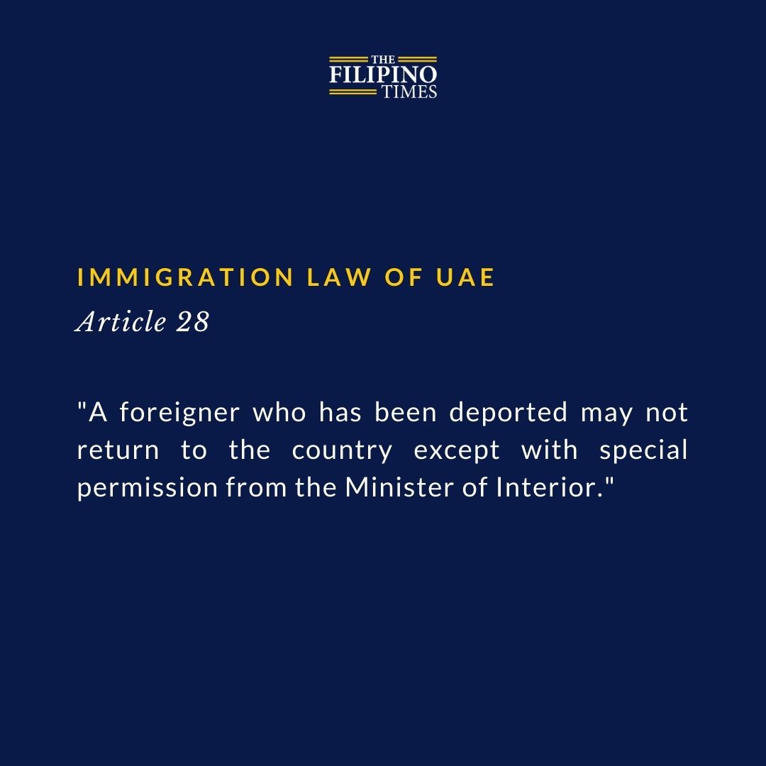 OFW Guide: Understanding deportation and re-entry for expats in UAE ...