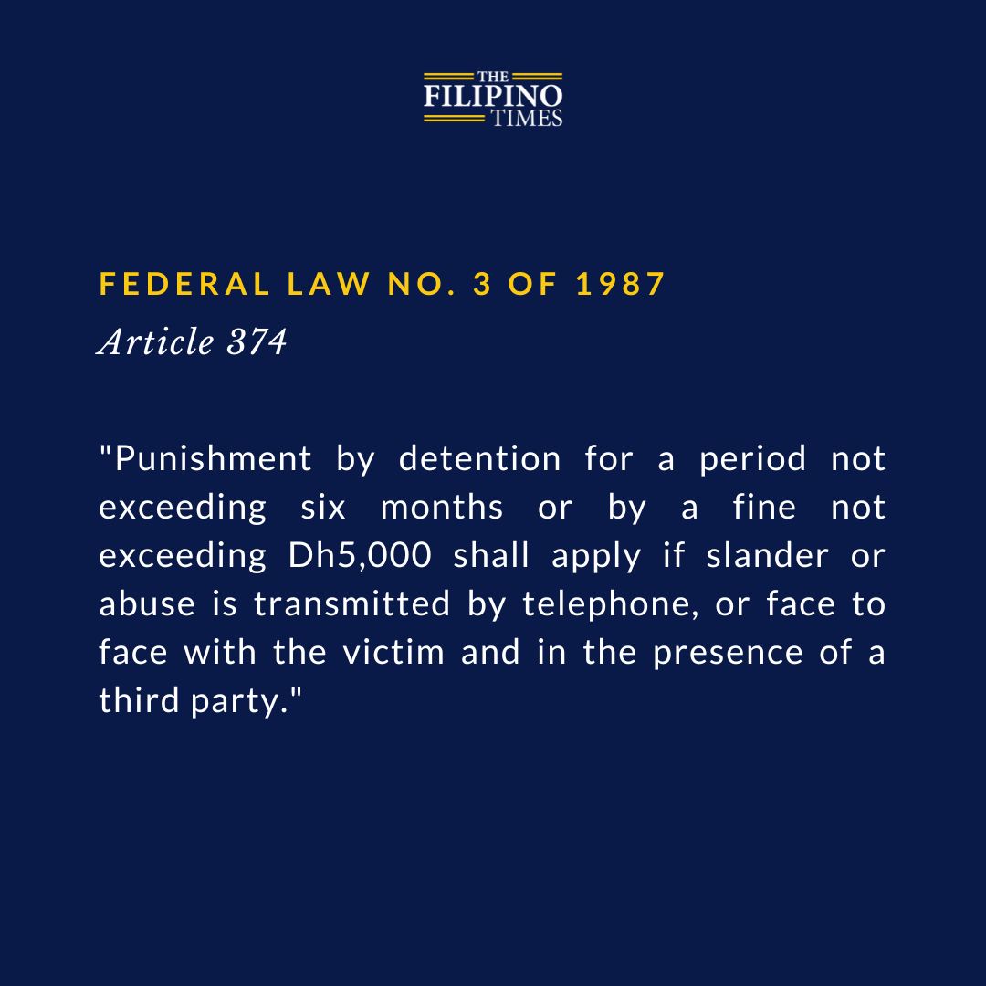 OFW Guide: Protection against insults in UAE workplaces - The Filipino ...