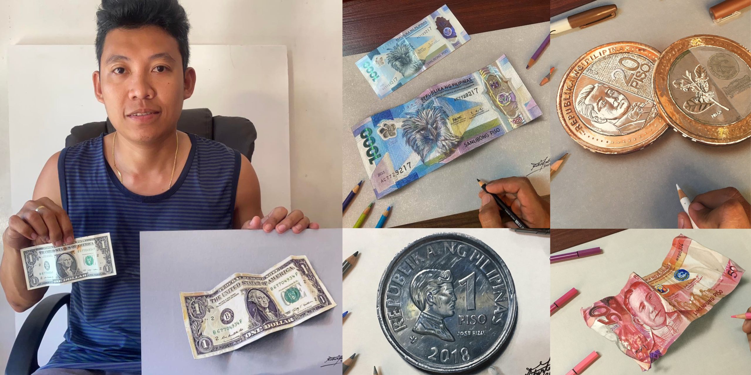 'Parang totoong pera': Local artist transforms money into art - The ...