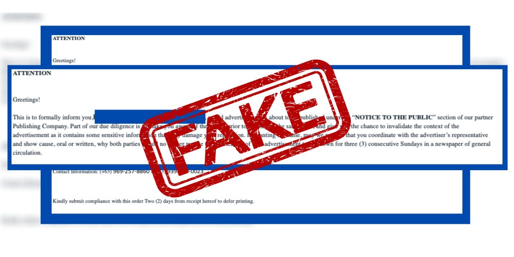 BEWARE: TFT alerts public about a fake publication scam - The Filipino ...