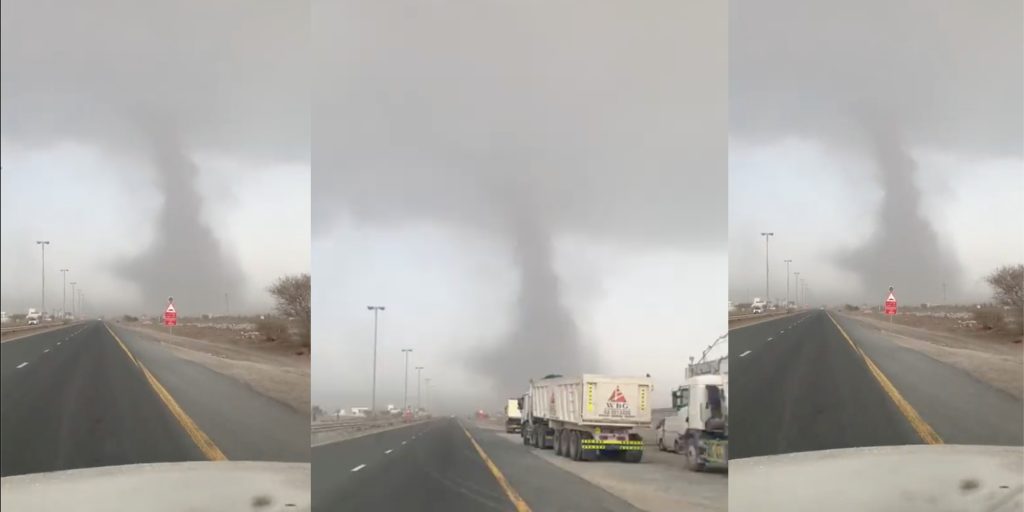 WATCH: Mini tornado sweeps through Ras Al Khaimah amid unpredictable ...