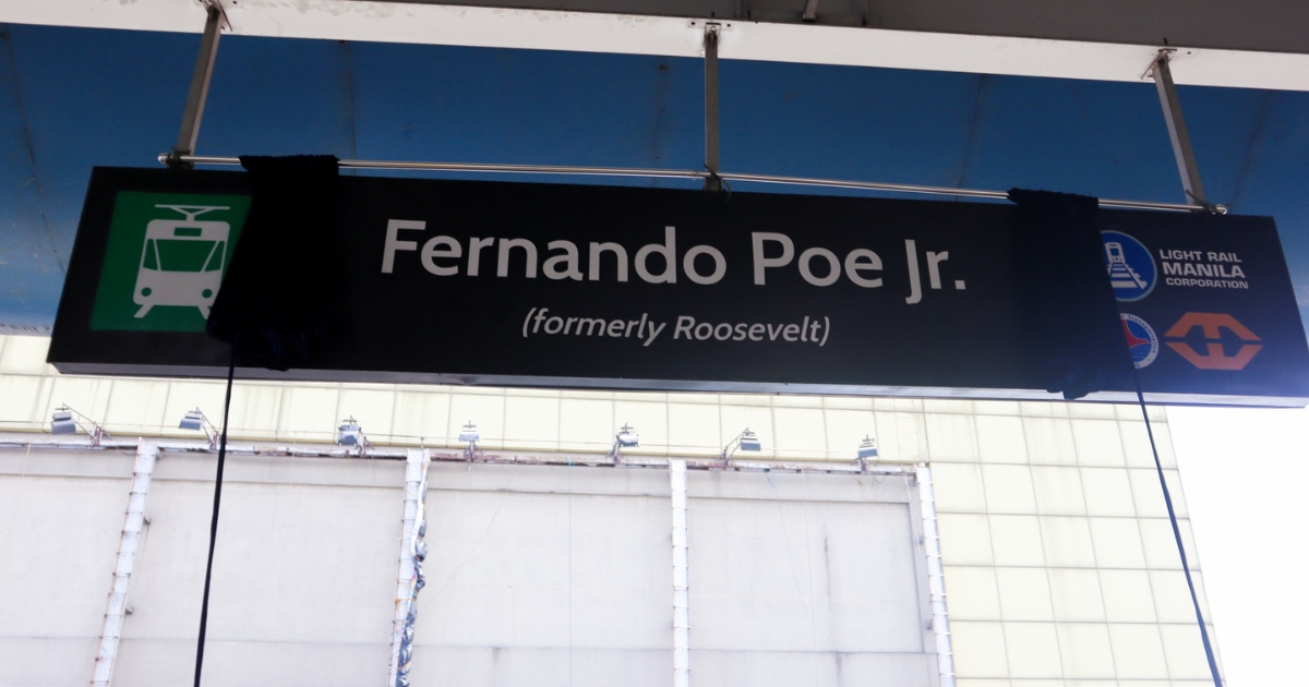 LRT-1 Roosevelt station renamed FPJ station - The Filipino Times