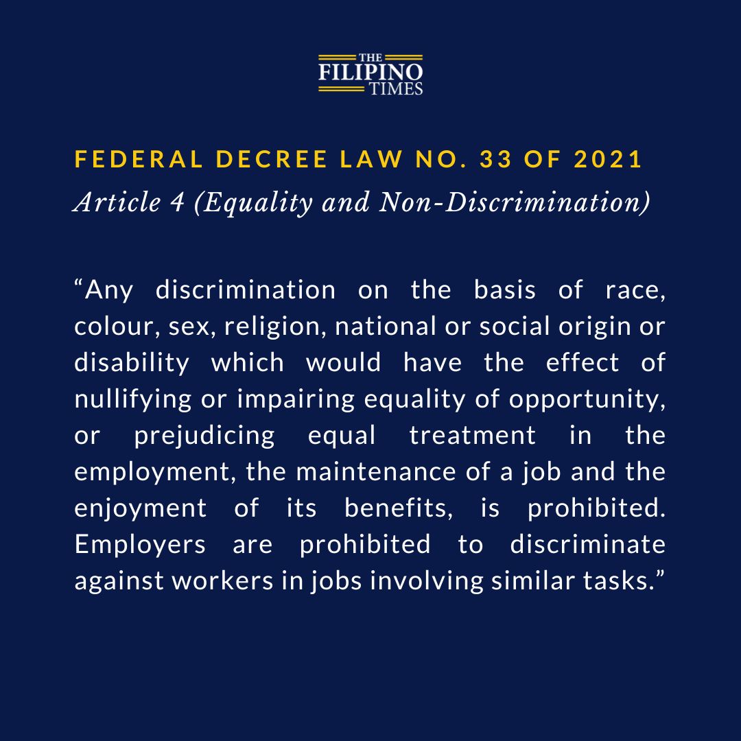 OFW Guide: UAE bars discrimination of employee based on mental health ...