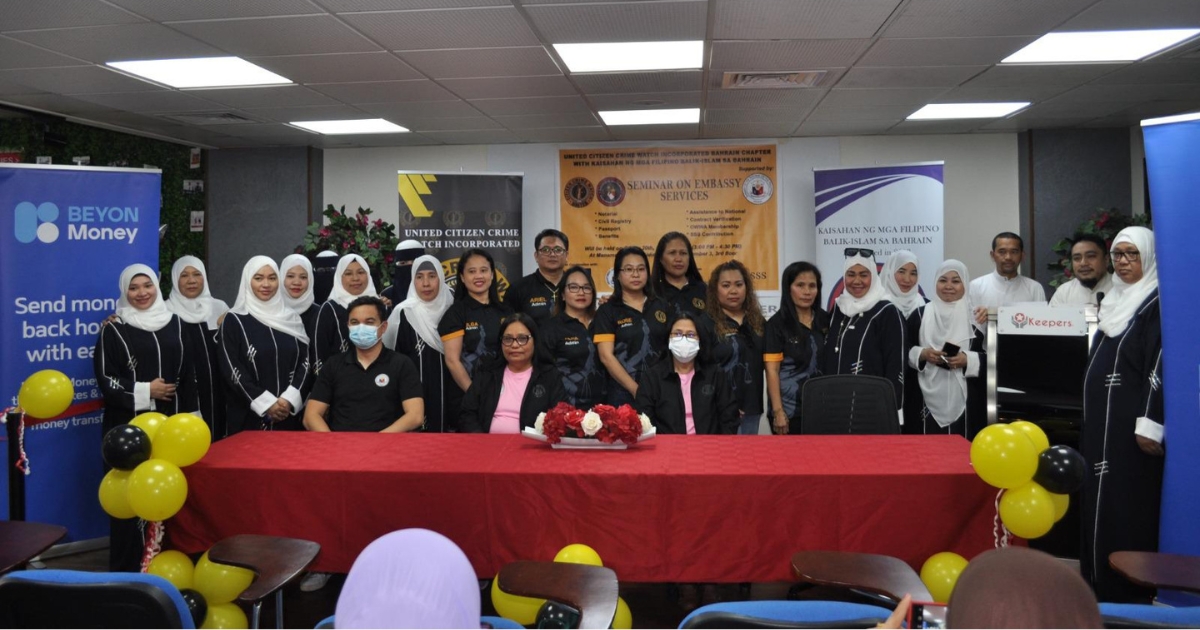UCCWI Bahrain Chapter, KFBI-BH host embassy services seminar for OFWs ...