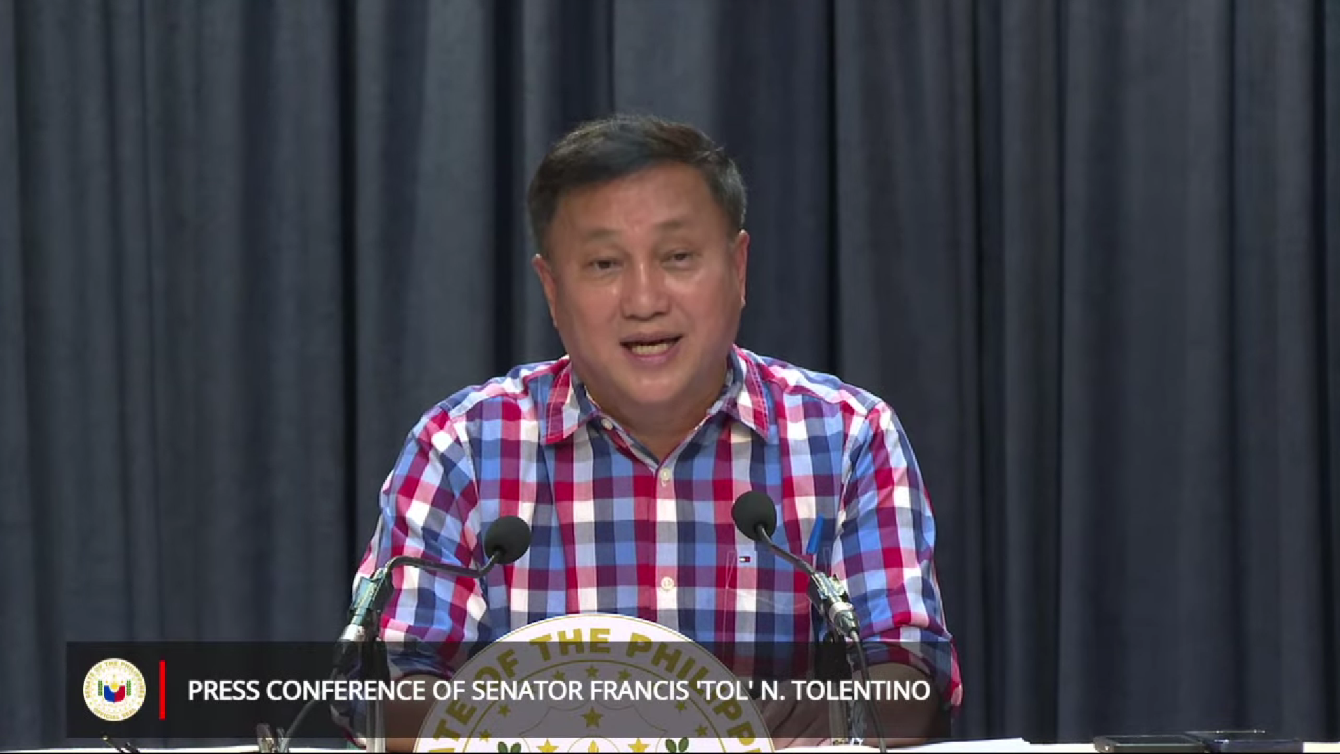 Sen. Tolentino steps down as Blue Ribbon Committee chair - The Filipino ...